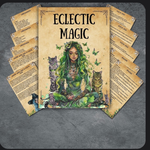 Secret Eclectic Magic Grimoire Pages, Wicca Rituals, Book of Shadows ...