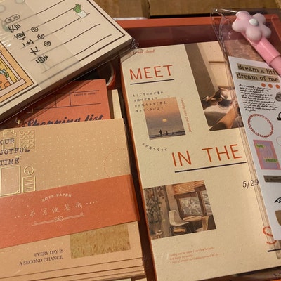 A5 Peach Notebook/ Cute PU Soft Leather Notebook With Magnetic Buckle ...