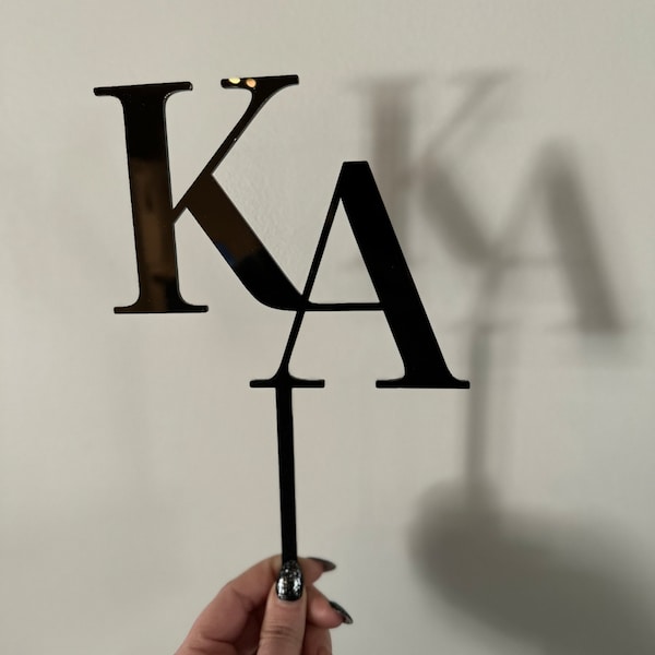Acrylic Initials Cake Topper: Wedding Keepsake - Etsy