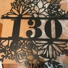Personalized Floral House Number Sign | Metal House Numbers | Address ...