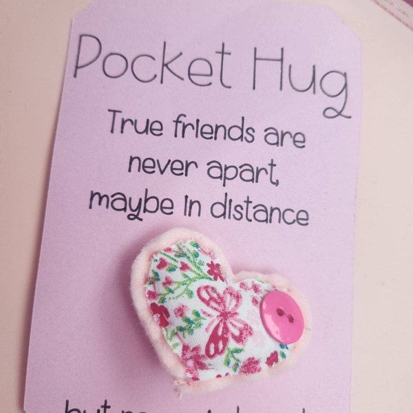 Handmade Pocket Hug: Felt Heart, Friendship Gift - Etsy