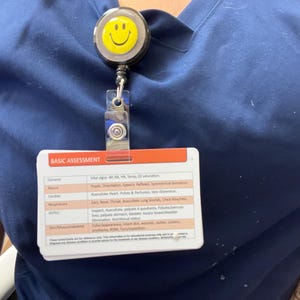 EKG Nurse Badge Reference Card, Nursing School Student 7 Badge Cards ...