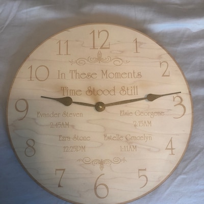 In These Moments Time Stood Still Clock Personalized Wooden - Etsy