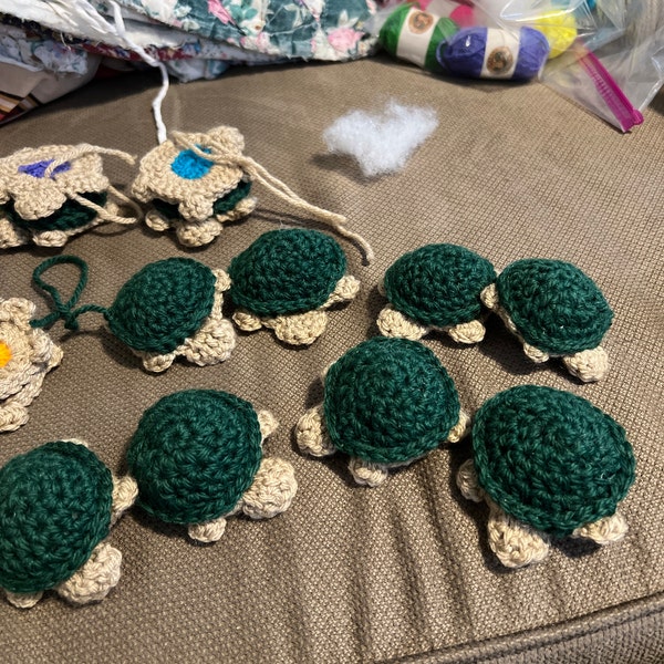 Turtle Memory Game Beginner Crochet Patter - Turtle With Shell Pattern ...