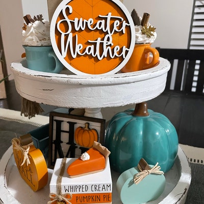 Pumpkin Pie Mini Book Stack, Fall Book Stack, Fall Decor, Fall Tiered ...