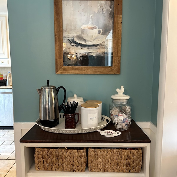 PRINTED & SHIPPED Neutral Coffee Art Moody Kitchen Wall Art Coffee ...