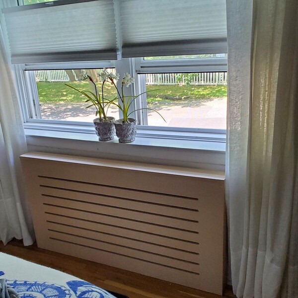 MDF Radiator Cover MD6 Unfinished, Flashtop - 9" Depth, Choose Your ...