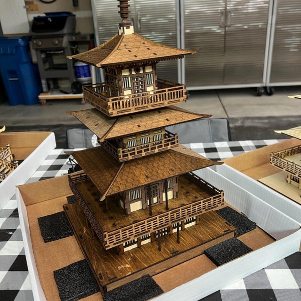 Japanese Temple Pagoda Laser Cut Model (SVG DXF Digital Download) - Etsy