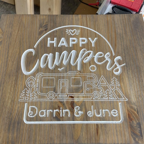 Happy Campers Svg, Class C Motorhome Camping Svg, RV Family Name Design ...
