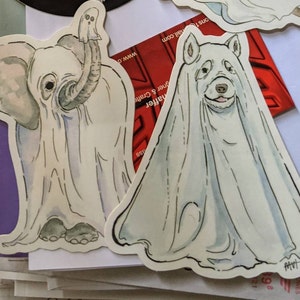 Spooky Ghost Otter Sticker - Etsy