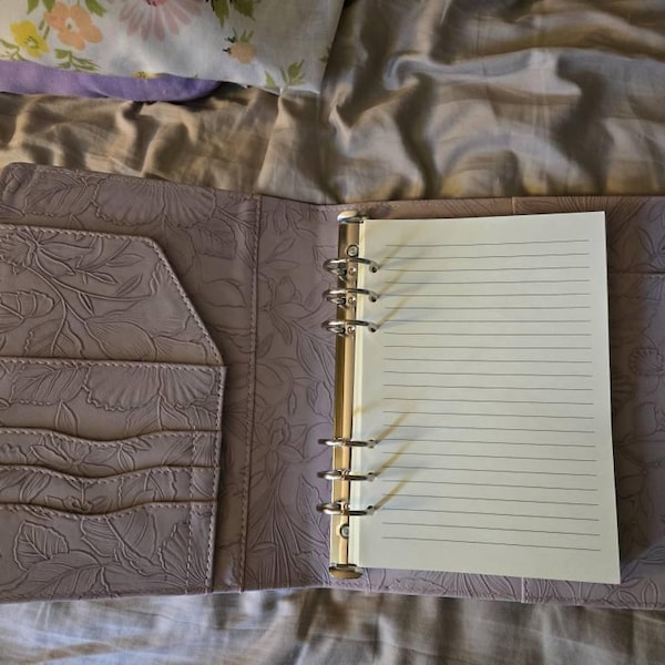 Embossed PU Leather Binder Cover,personalized 3-ring Binder Leather ...