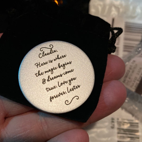 Write Your Message Personalized Metal Pocket Token, Pocket Coin ...