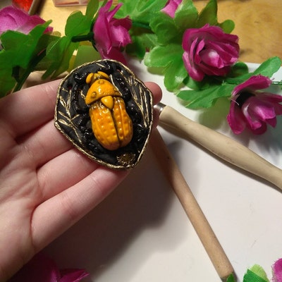 Polymer Clay PDF TUTORIAL yellow Beetle DIY Bug - Etsy