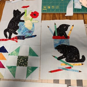 Autumn Cats Table Runner or Wall Hanging Pattern - Etsy