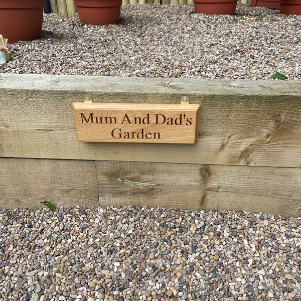 Solid OAK HOUSE SIGN, Outdoor House Sign, Personalized, Engraved, Wood ...