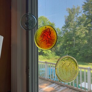 Nice New Blenko Glass Butterfly Suncatcher in Olive Green. 4 - Etsy