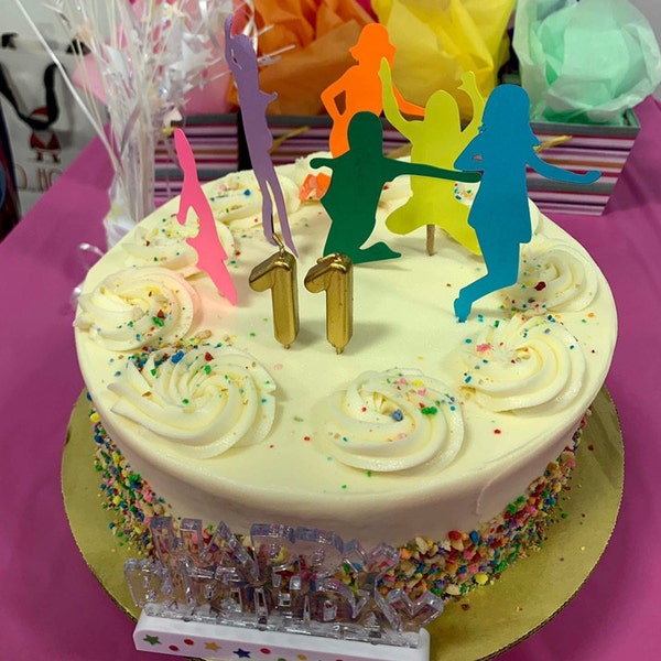 Trampoline Party Cake Topper, Jumping Kids Cake Topper, Gymnastics ...