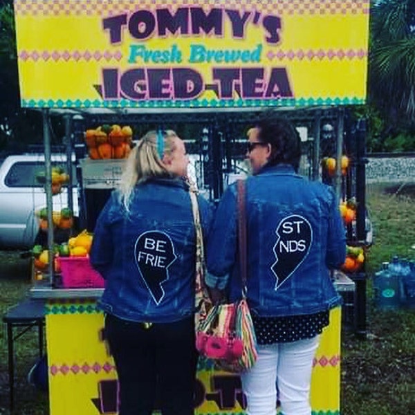 12" Best Friends Back Patches * Iron on Large Custom Embroidery for ...