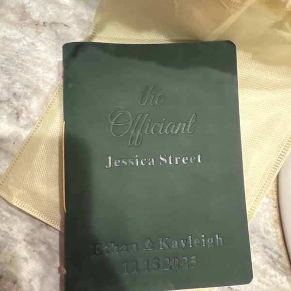 Personalized Wedding Officiant Book, Officiant Gift, Custom Marriage ...