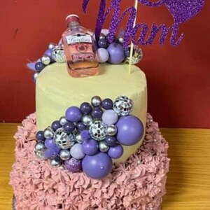 Personalised Custom Glitter Cake Topper Happy 15th Birthday Ian Fifteen ...