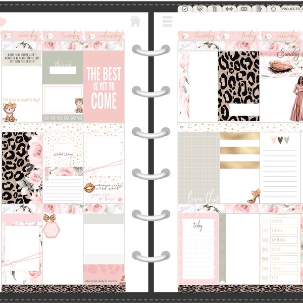 Digital Bullet Journal Weekly Layout Inserts Goodnotes Planner ...