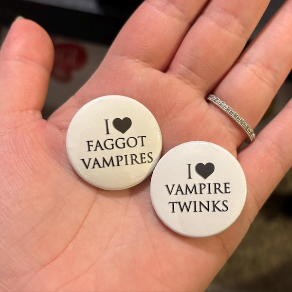 I Heart Vampires 32mm and 58mm Pins - Etsy
