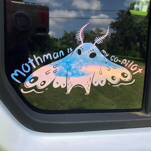 Mothman is My Co-pilot Decal | Etsy