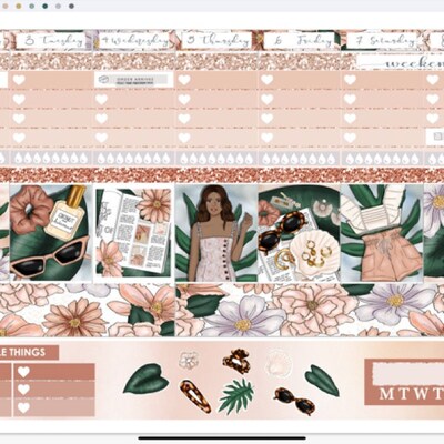 Notes & Overlay Shapes Digital Planning Sticker Set - Etsy