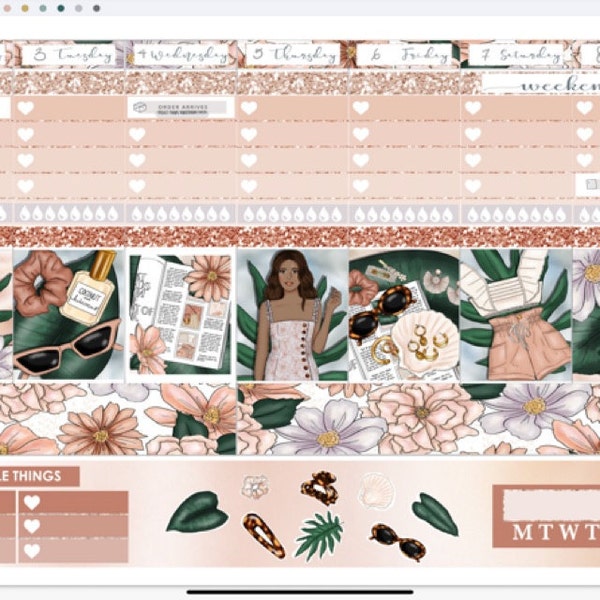 Notes & Overlay Shapes Digital Planning Sticker Set in Bright Primary ...