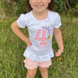Princess Girl Birthday Shirt, Princess Party Outfit, Glitter Princess, 1st 2nd 3rd 4th 5th 6th ...