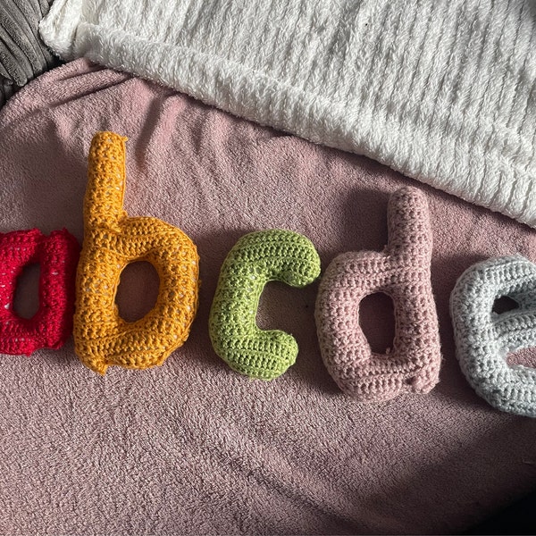Crochet Pattern: Alphabet Lowercase Letters, Soft Letters, Play Letters ...