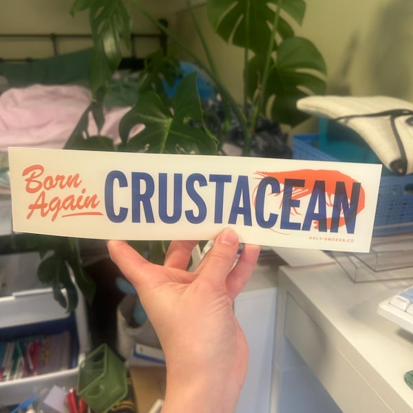 Born Again Crustacean Bumper Sticker - Etsy