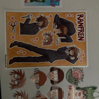 Ranfren Sticker Sheet Takeuchi Robert 5x7 Laminated Sticker - Etsy