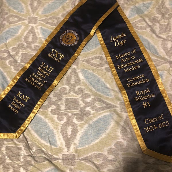 Custom Graduation Stole | Embroidery Graduation Stole | Personalized ...