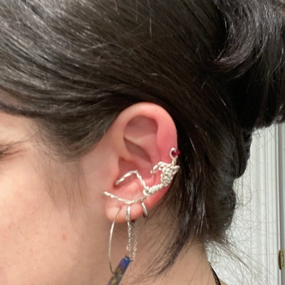 Ear Cuff Gold Plate Ear Jacket Ear Climber Ear Wrap Heart - Etsy