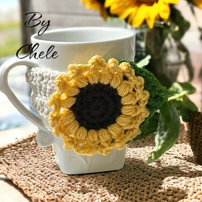 Crochet Flower Mug Cozy Instant Download PDF Pattern - Etsy