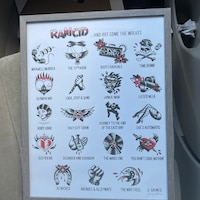 Rancid Tattoo Flash Poster - Etsy UK