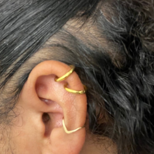 Smooth Abstract Industrial Ear Bar, Seamless Industrial Piercing ...