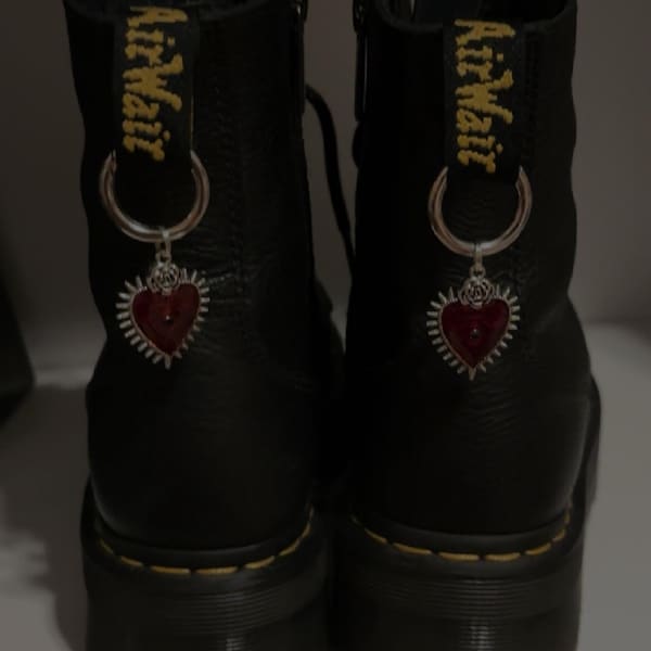 Gold and Silver Sacred Heart Boot Charms - Etsy UK