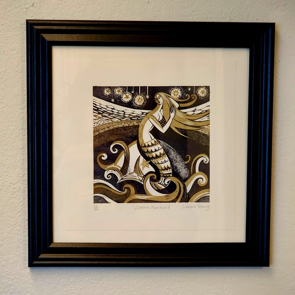 Meryl the Mermaid Tea Towel / Cut and Sew Kit - A Silkscreen Design by ...