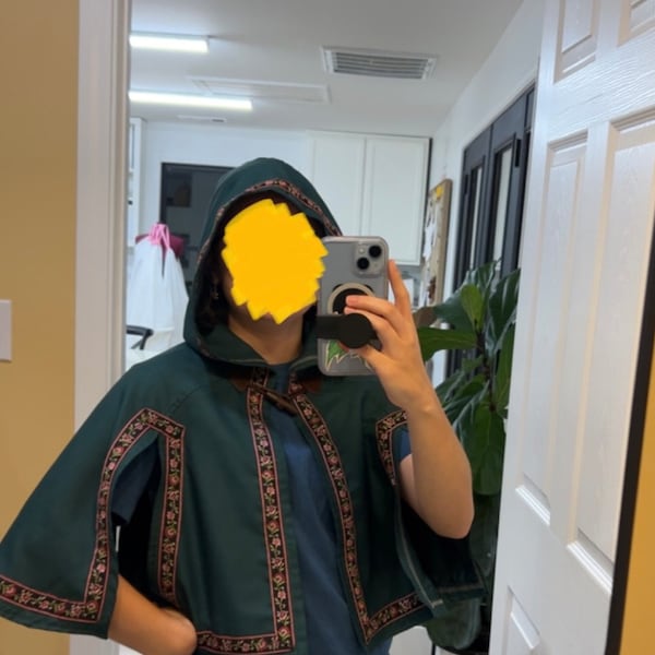 Enchanted Short Hooded Cape With Sleeve Slits SVANA - PDF Sewing ...