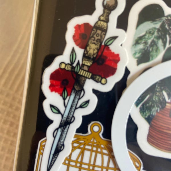 Poppy's Wolven Bone Dagger Die Cut Sticker - Etsy