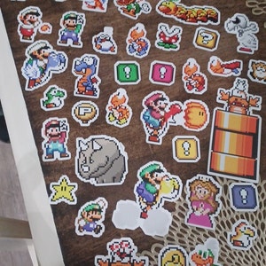 Super Mario World Sticker Set 48 Pieces - Etsy