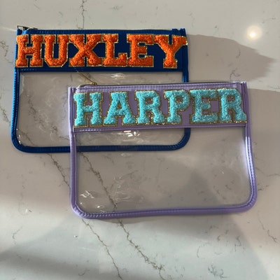 Custom Name Clear Pouch Makeup Bag Snacks Cosmetic Personalize Nylon ...