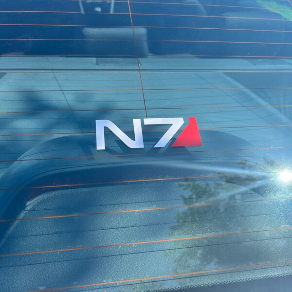 N7 Vinyl Decal, Mass Effect Car Decal With the N7 Logo - Multiple Color ...