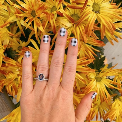 White Buffalo Check Nail Wraps 100% Nail Polish Stickers Nail - Etsy