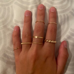 7pcs Minimal Gold Stackable Rings Stackable Delicate Ring Set Gold ...