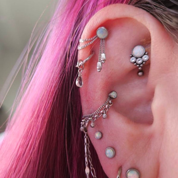 14k Solid Gold Spike Cone Rook Piercing Eyebrow Piercing Belly Button ...