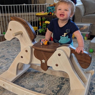 Antique 1890 Rocking Horse Wood Toy Plans & Patterns PDF Download SVG ...