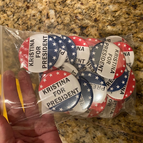 Custom Campaign Buttons - 1.25" or 2.25" Pinback Buttons; VOTE ...